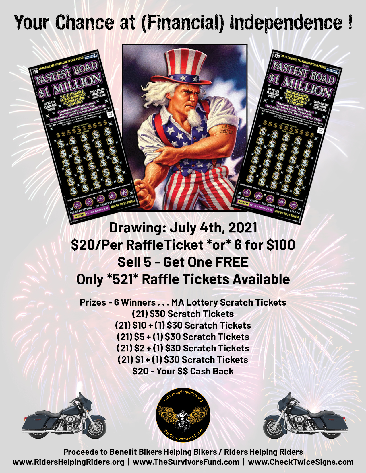 Your Chance at (Financial) Independence Raffle 2021! - Riders Helping ...