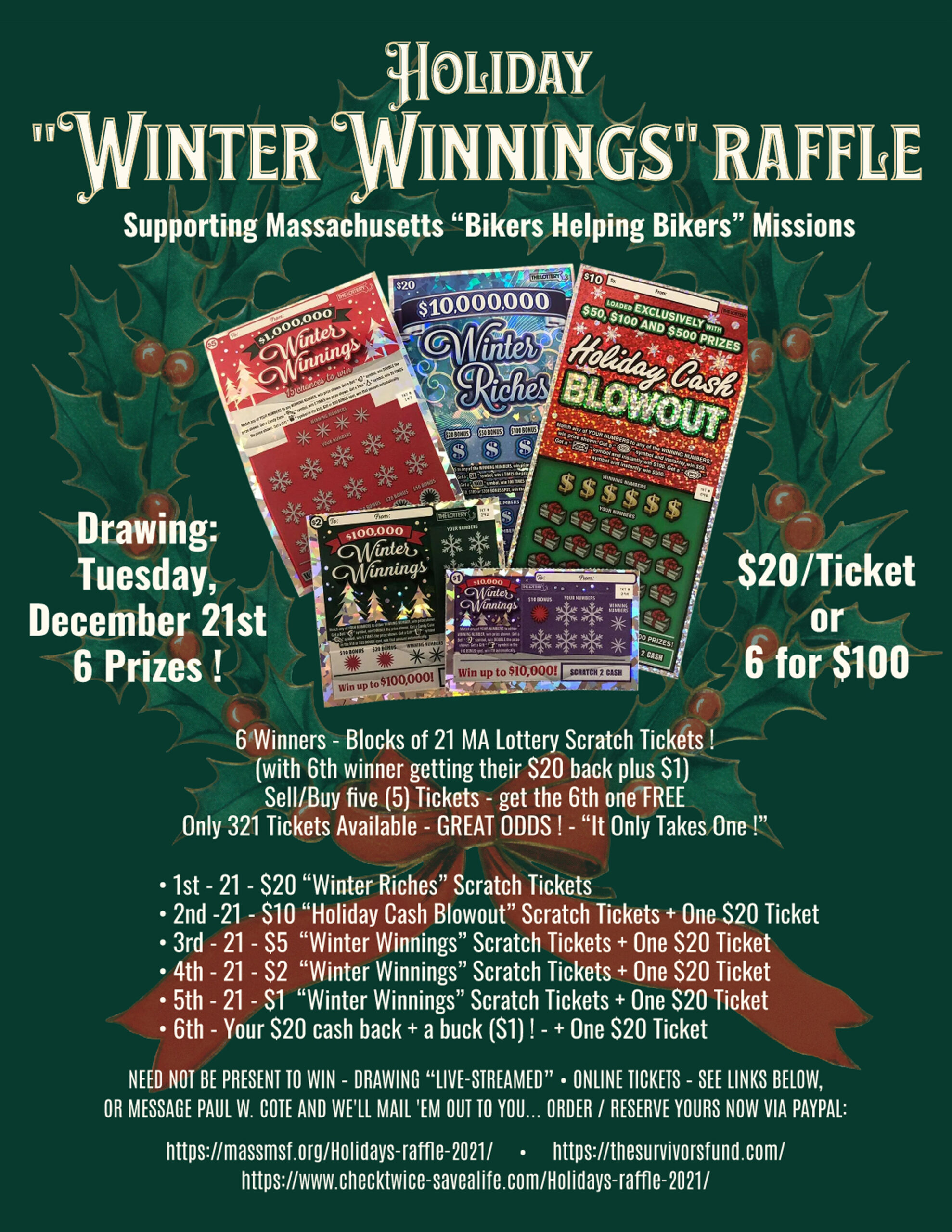 Holiday 'Winter Winnings' Raffle - Riders Helping Riders