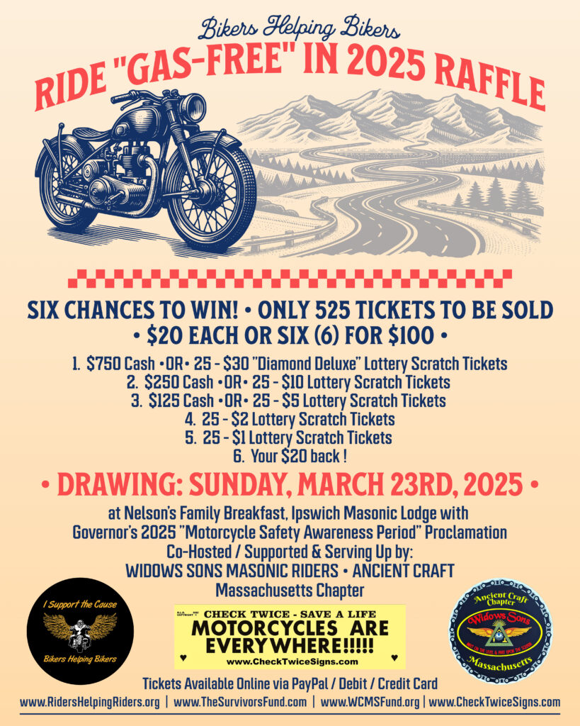 Ride "Gas-Free" in 2025 Raffle - Riders Helping Riders